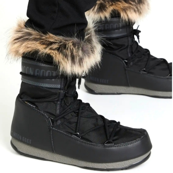 Moon Boot | Shoes | Moon Boot Black Monaco 2 Short Low Snow Boots Moon ...